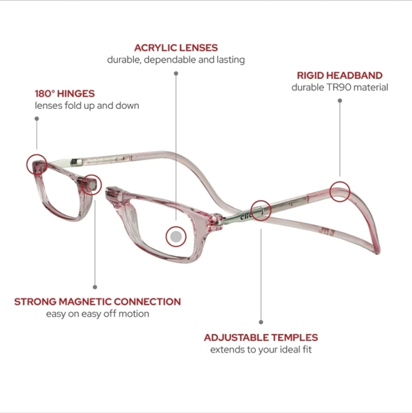 clic | Accessories | Clic 75 Womens Pink Readers | Poshmark